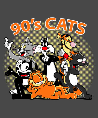 Camiseta unisex 90's Cats Cartoons - Mandragora Store