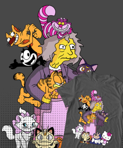 Camiseta unisex Los Simpson La Loca de Los Gatos Remake Anime y Cartoon ...