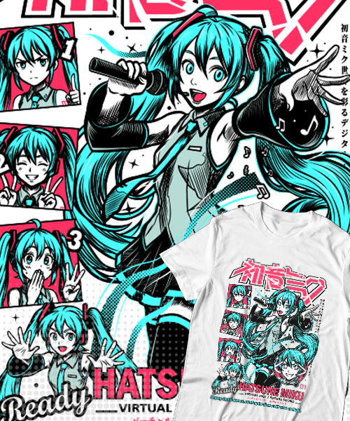 Camiseta unisex Hatsune Miku Estrella de POP - Mandragora Store