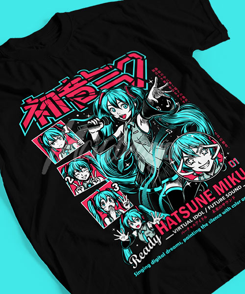 Camiseta unisex Hatsune Miku Estrella de POP - Mandragora Store