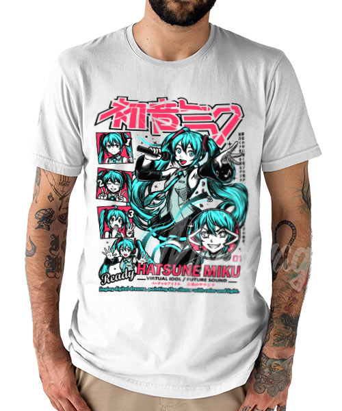Camiseta unisex Hatsune Miku Estrella de POP - Mandragora Store