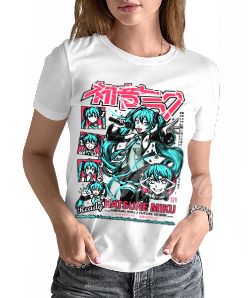 Camiseta unisex Hatsune Miku Estrella de POP - Mandragora Store